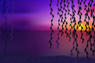 Sunset Over Water Vector Images (over 400)