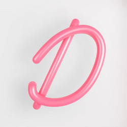 3d pink script uppercase letter j on light Vector Image