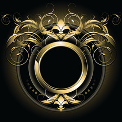 Ornate heraldic shield Royalty Free Vector Image