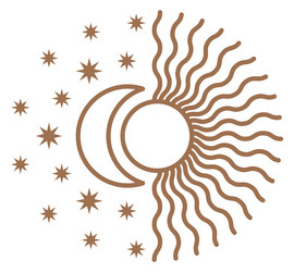 Moon phase occult symbol alchemy cosmic sign Vector Image