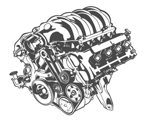 Car engine Royalty Free Vector Image - VectorStock