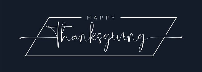 Happy thanksgiving handwriting lettering Vector Image