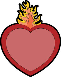 Catholic sacred heart symbol Royalty Free Vector Image