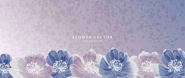 Gradient floral background with pink flowers Vector Image