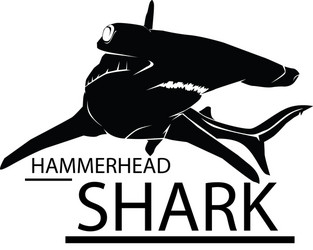 Hammerhead shark design Royalty Free Vector Image