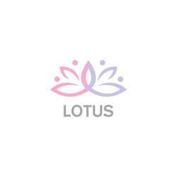 Lotus Flower Wellness Logo Royalty Free Vector Image