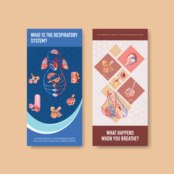 Respiratory flyer design with human anatomy Vector Image