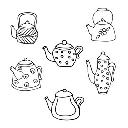 Hand-drawn isolated kettle on white background Vector Image