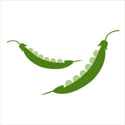 Green peas in a pod Royalty Free Vector Image - VectorStock