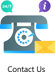 Contact us Royalty Free Vector Image - VectorStock