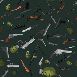 Vintage military weapons seamless pattern Vector Image