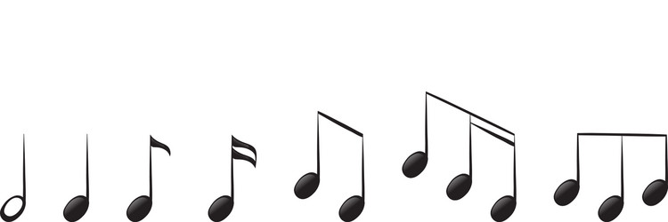 Set musical notes classical music Royalty Free Vector Image