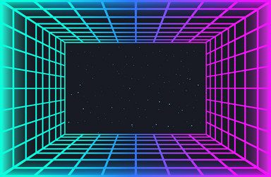 Retro background with laser grid abstract Vector Image
