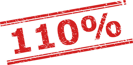 110 percent watermark stamp Royalty Free Vector Image