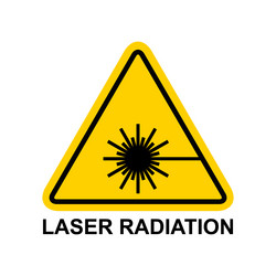 Laser radiation danger label icon safety Vector Image