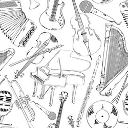 Jazz musical instruments Royalty Free Vector Image