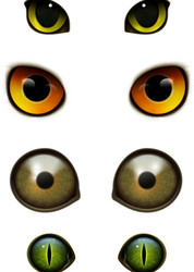 Cat monster realistic composition Royalty Free Vector Image