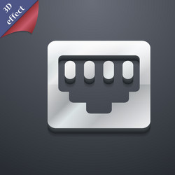 Cable rj45 patch cord icon symbol Royalty Free Vector Image