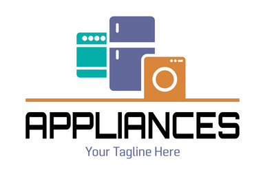 Modern minimalist home appliance store logo Vector Image