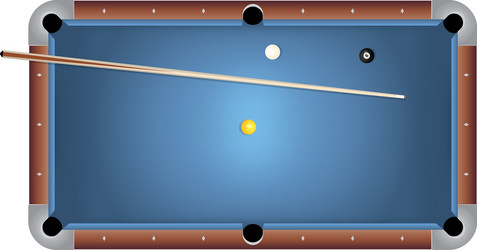 Pool table billiards Royalty Free Vector Image