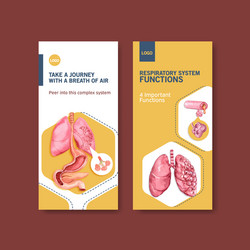 Respiratory flyer design with human anatomy Vector Image