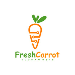 Set of tech carrot logo design creative Royalty Free Vector