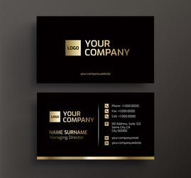 Dark red and gold business card design Royalty Free Vector