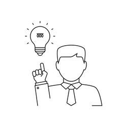 Man thinking good idea concept Royalty Free Vector Image