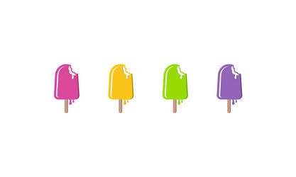 Popsicle logo design concept on white background Vector Image