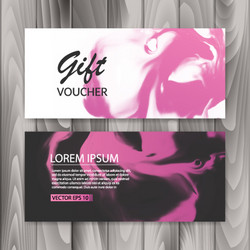 Set of horizontal gift cards with ink background Vector Image
