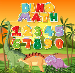 Counting number 0 to 9 for kids Royalty Free Vector Image