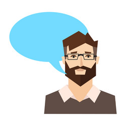 Happy character man say hi in cartoon style Vector Image