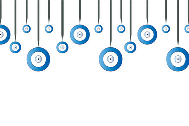 Horizontal banner with evil eye drops Royalty Free Vector