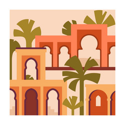 Moroccan architecture with ancient towers modern Vector Image