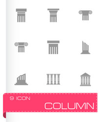 Column icon set Royalty Free Vector Image - VectorStock