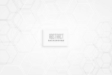 Abstract hexagonal 3d shapes white background Vector Image