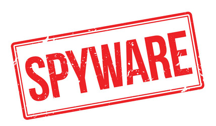 Spyware red rubber stamp on white Royalty Free Vector Image