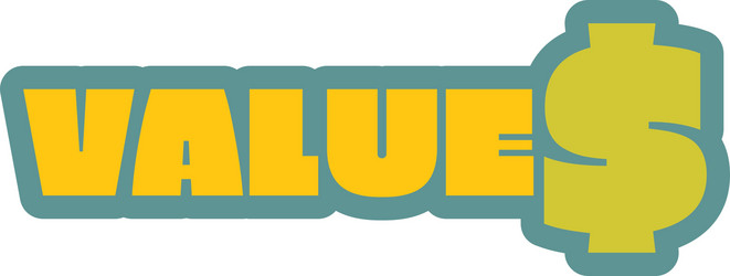 Red color arrow shape sticker label with word Vector Image