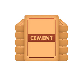 Cement bag icon cartoon paper pack construction Vector Image