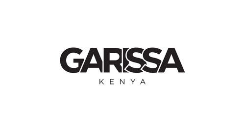 Garissa in the kenya emblem design features Vector Image