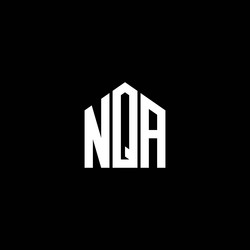 Nqa letter logo design on black background Vector Image