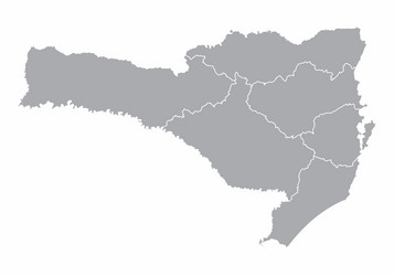 Santa catarina state outline map Royalty Free Vector Image