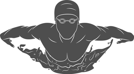 Cartoon Person Swimming Butterfly