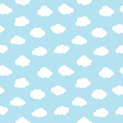 Blue horizontal seamless cloud patter Royalty Free Vector