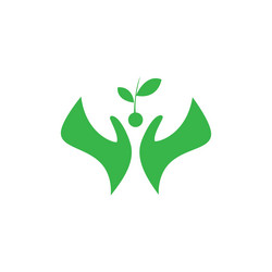 Hand up logo Royalty Free Vector Image - VectorStock