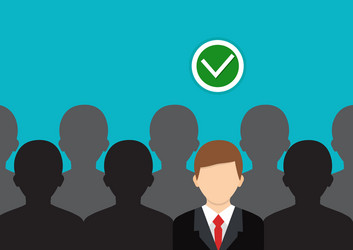 Right person icon human resource concept Vector Image