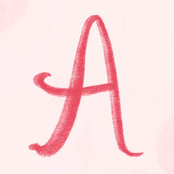 The Letter A In Pink Cursive