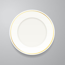Set of four clean plates with coloured borders Vector Image