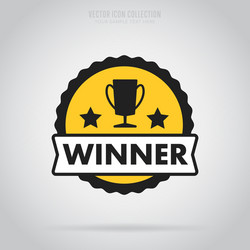 Collection of winner label sticker tags Royalty Free Vector