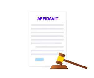 Affidavit statement document Royalty Free Vector Image